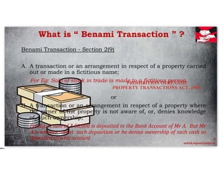 Benami transaction & demonitization | PPT