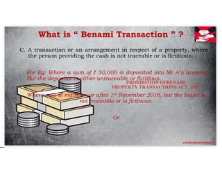 Benami transaction & demonitization | PPT