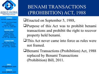 Benami transactions | PPT