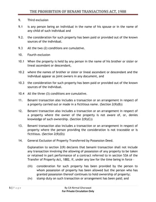 Benami transactions | PDF
