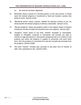 Benami transactions | PDF