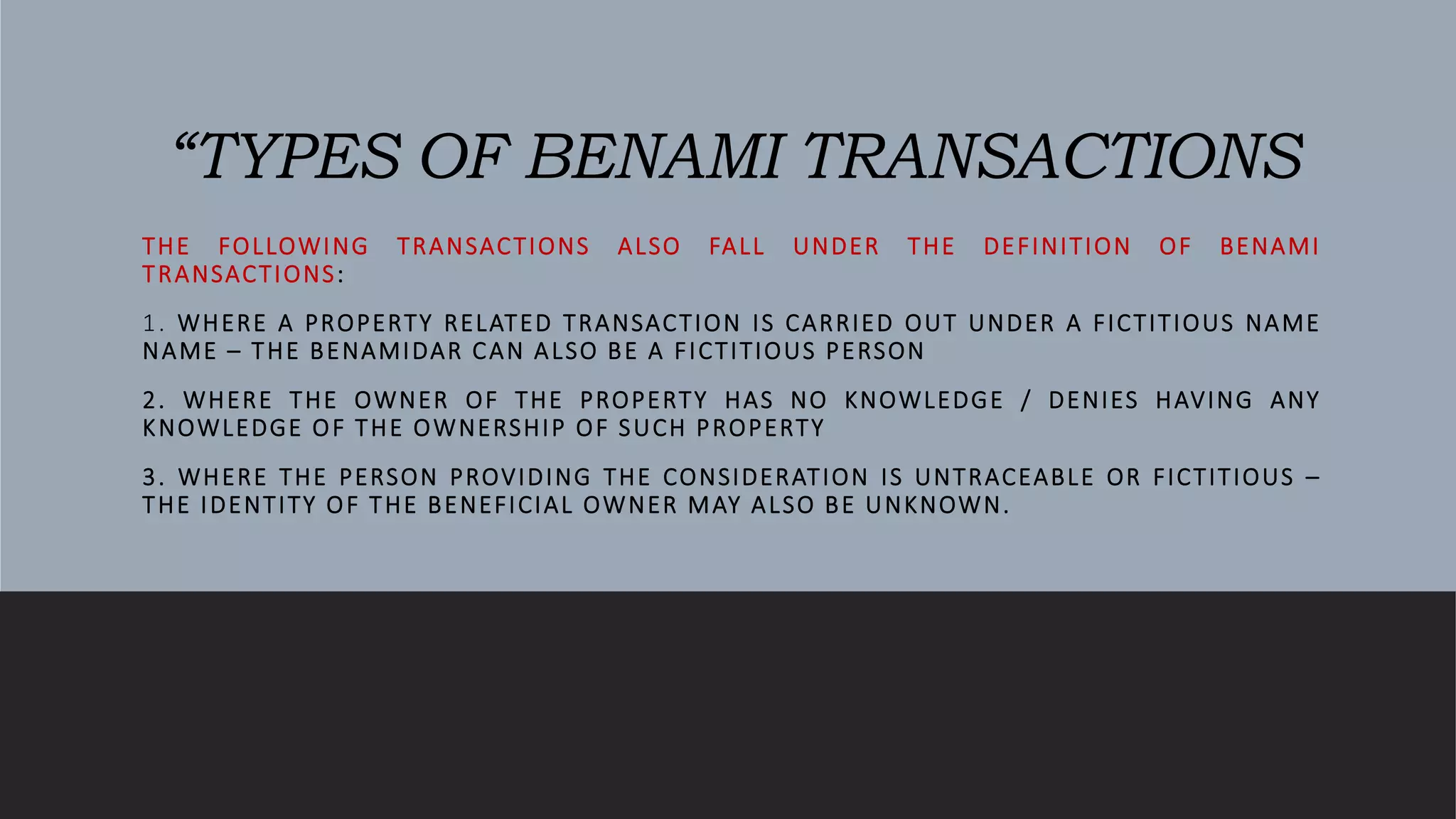 Benami transactions | PPTX