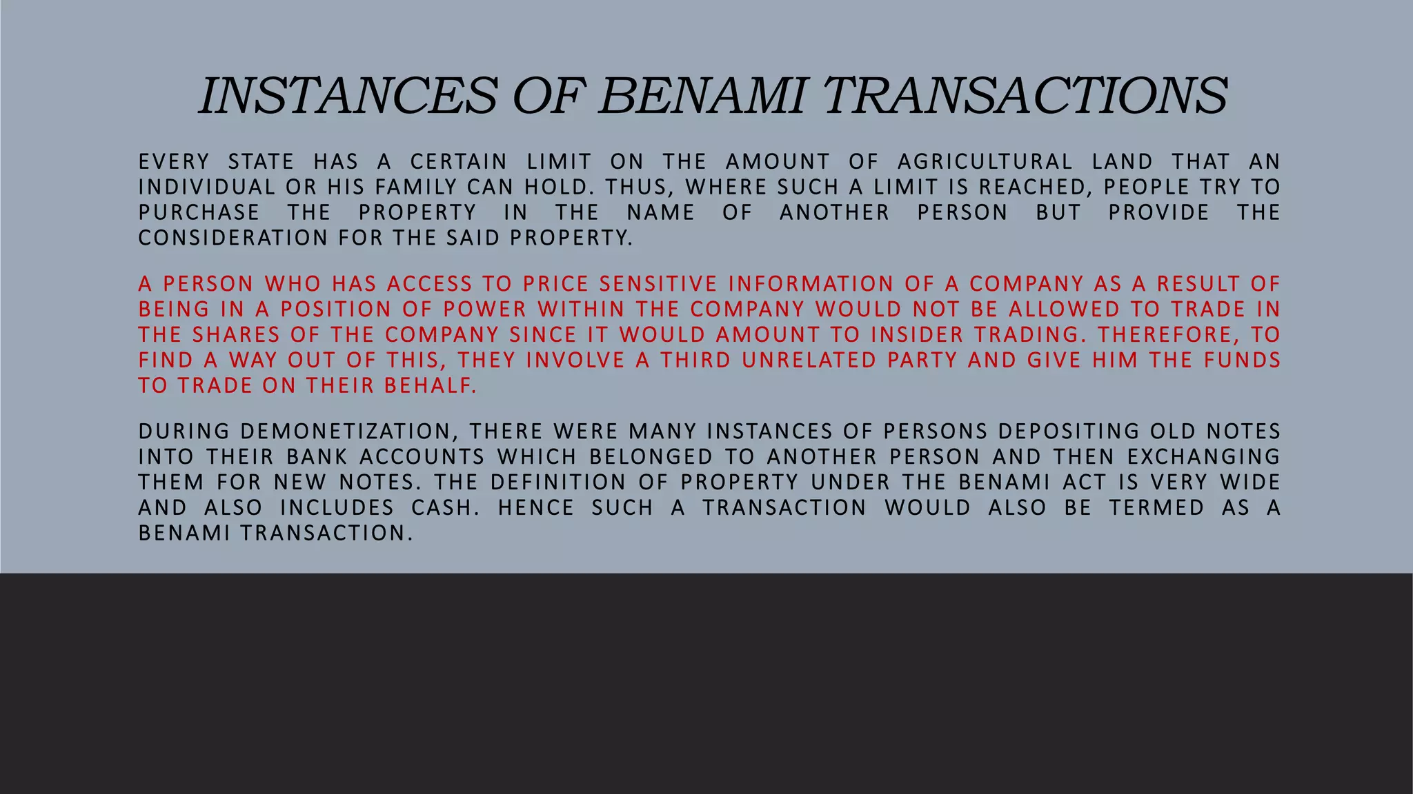 Benami transactions | PPTX