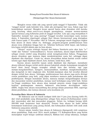 Benang Kusut Persoalan Buta Aksara di Indonesia | PDF