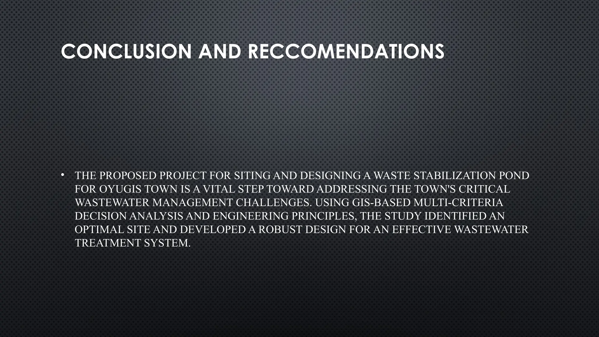 Waster water stabilization ponds and waste water treatment | PPTX