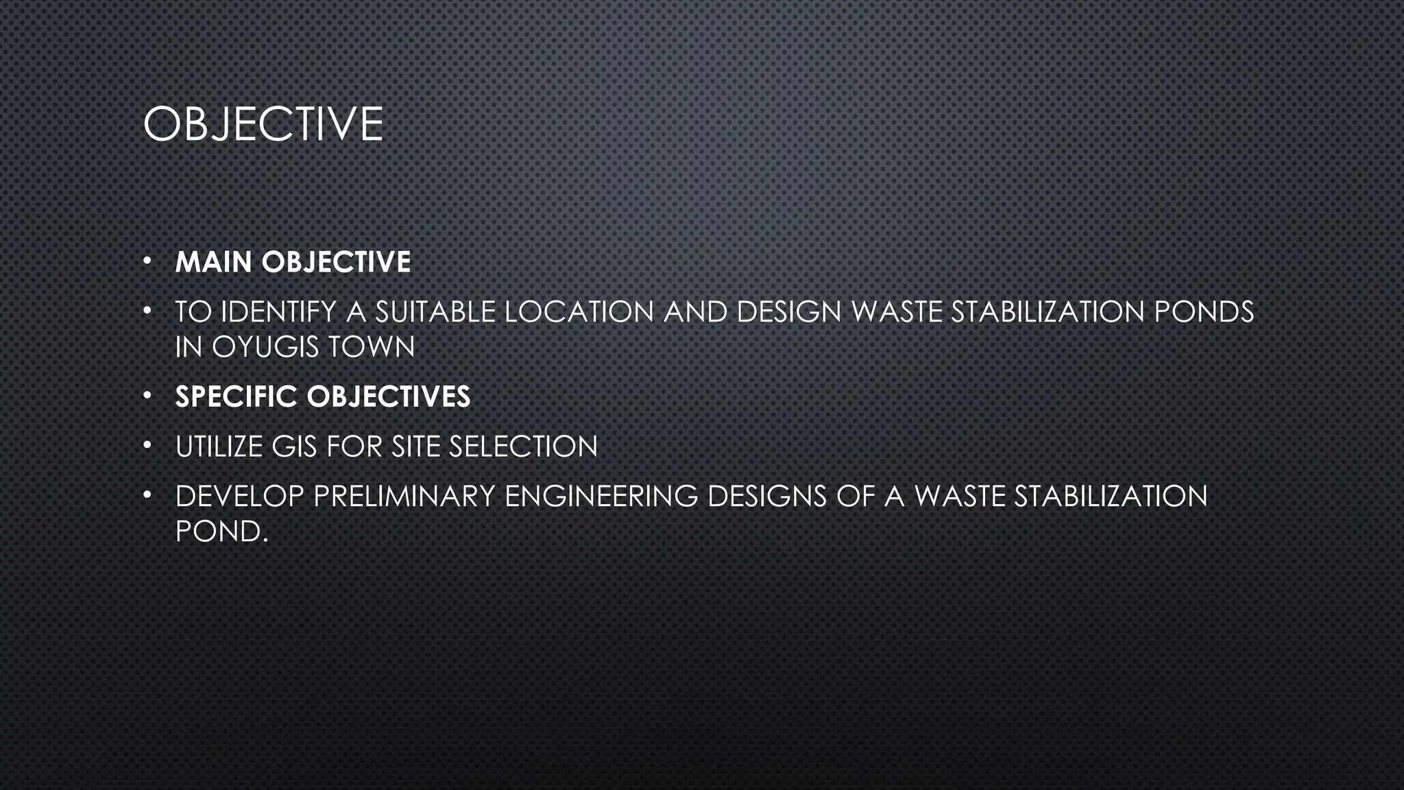 Waster water stabilization ponds and waste water treatment | PPTX