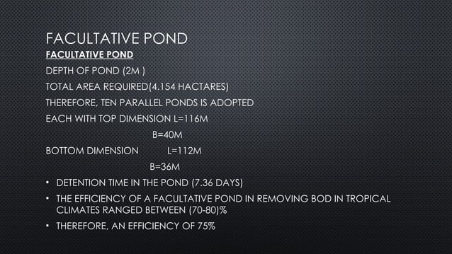 Waster water stabilization ponds and waste water treatment | PPTX