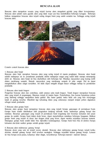 Bencana alam | DOCX