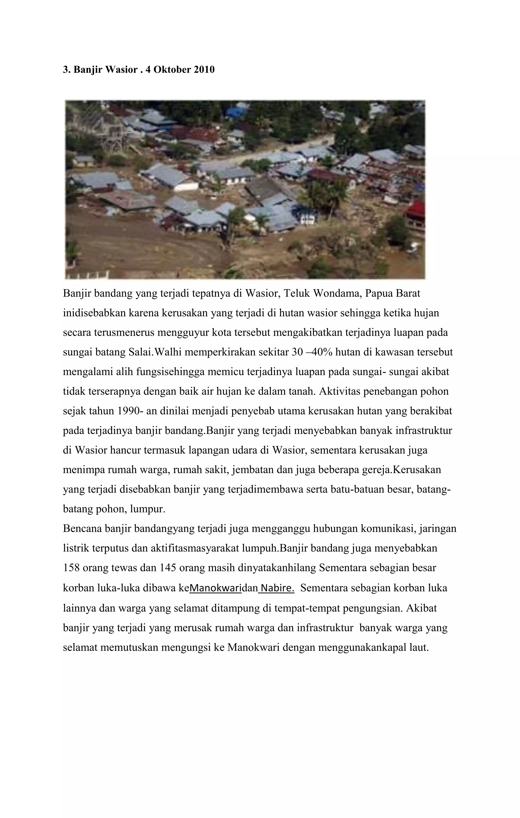Bencana alam di indonesia dan cara penanggulangannya | DOCX