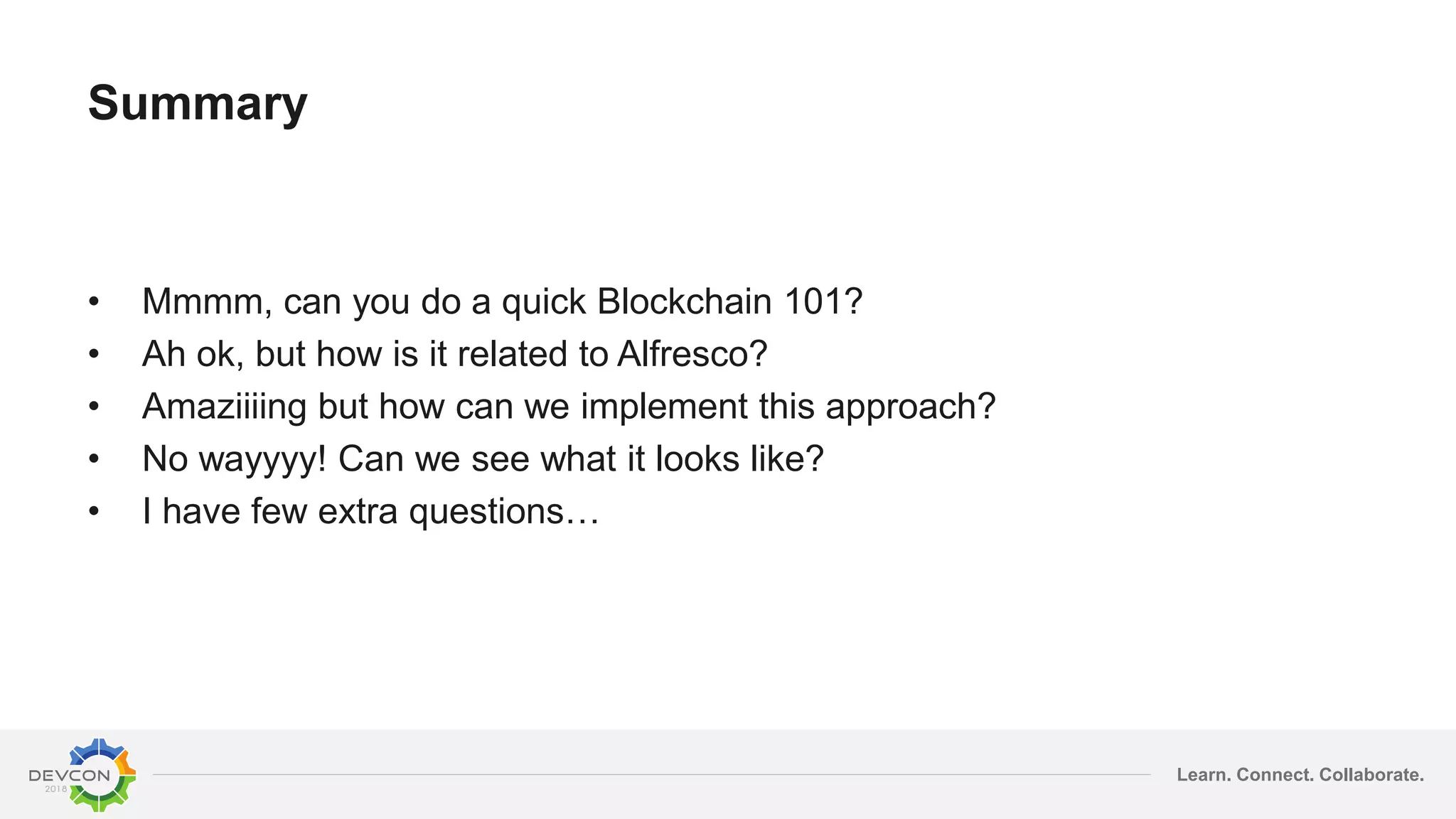 Alfresco & Blockchain | PPTX | Databases | Computer Software and Applications