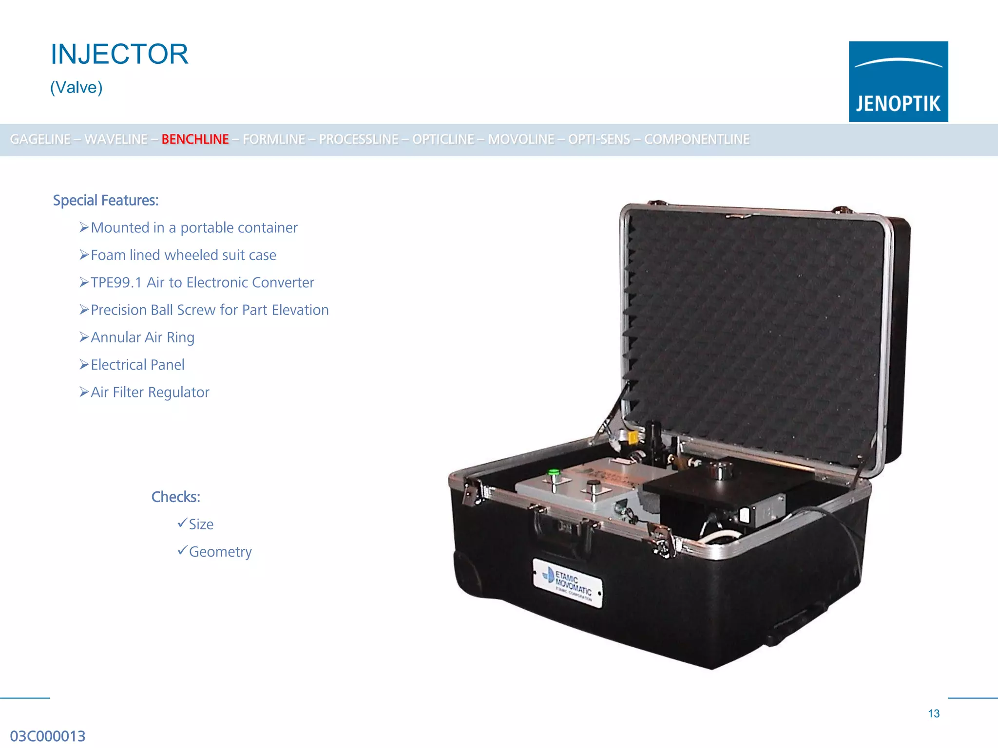 Benchline. Dimensional Metrology Gages for Production Line by Jenoptik ...
