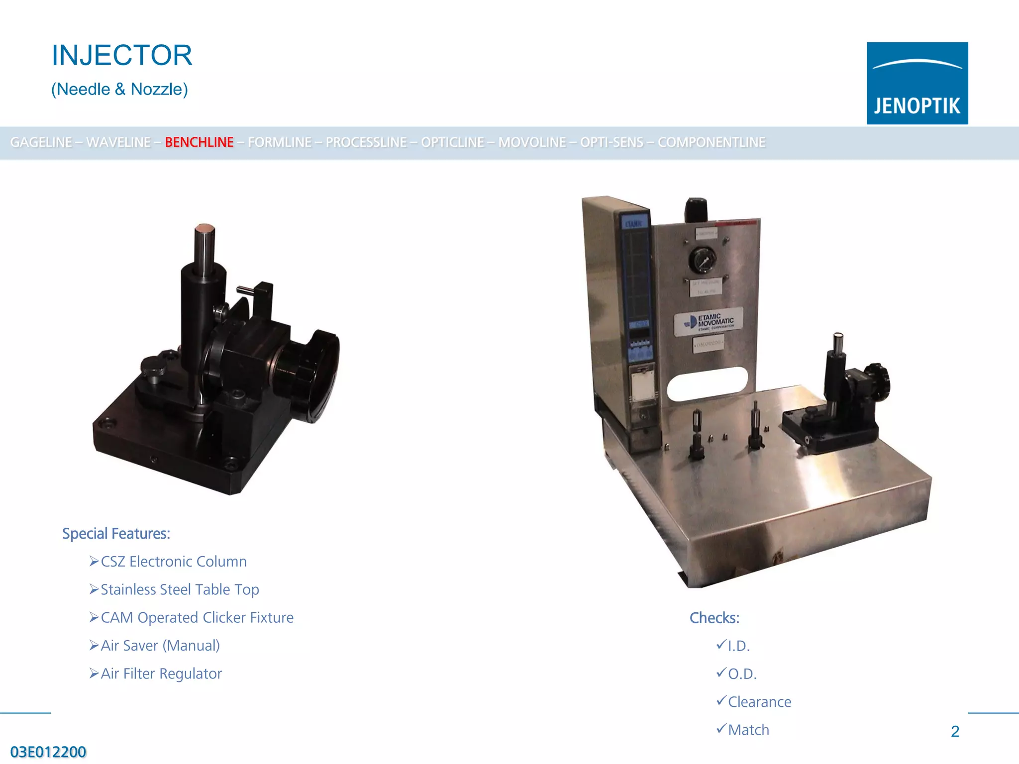 Benchline. Dimensional Metrology Gages for Production Line by Jenoptik ...