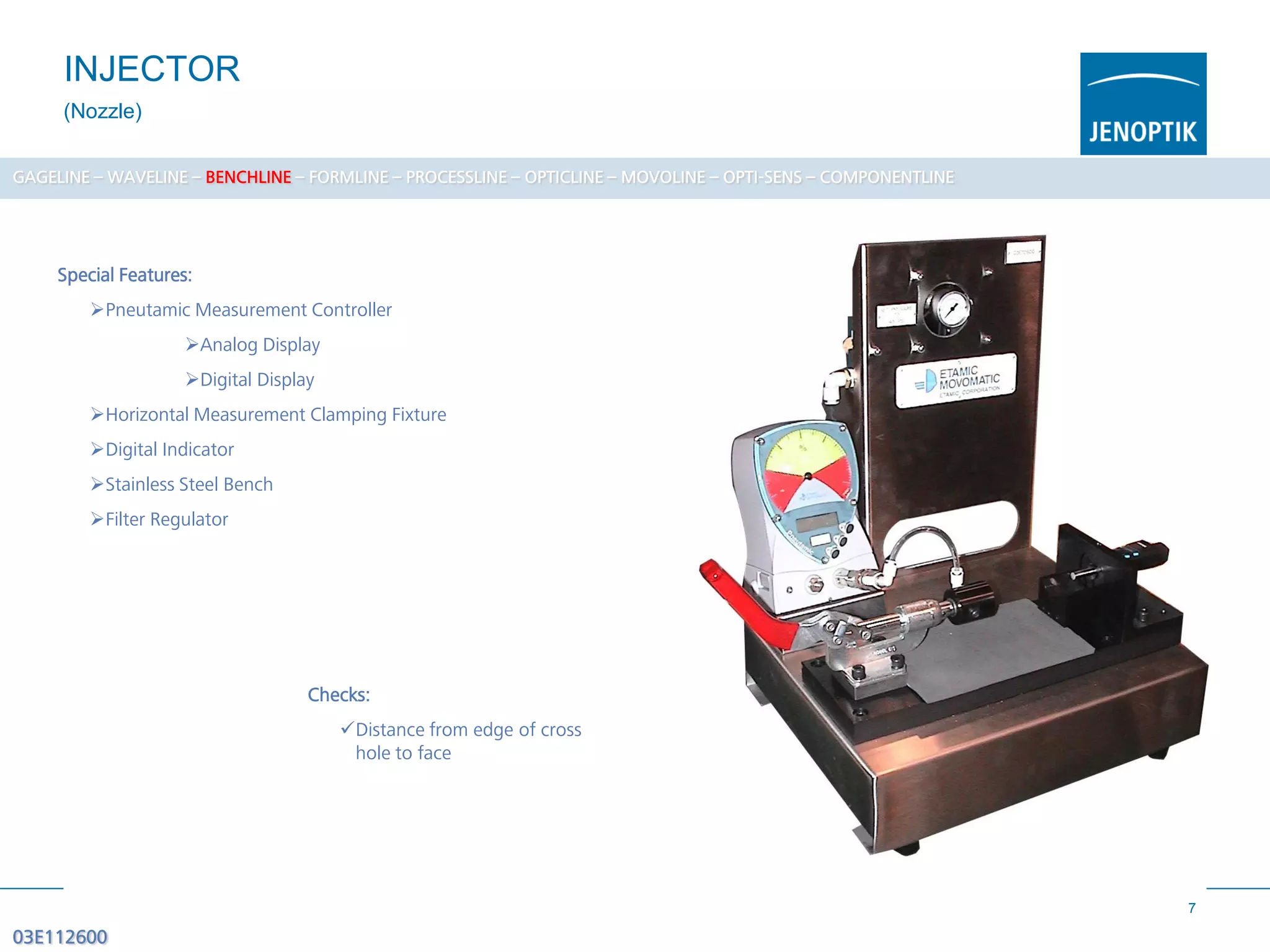 Benchline. Dimensional Metrology Gages for Production Line by Jenoptik ...