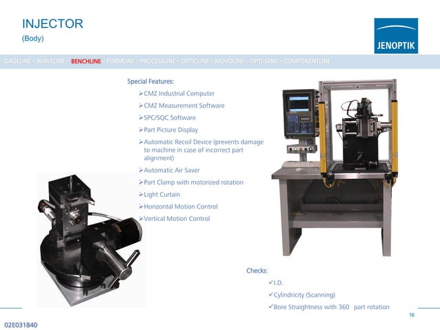 Benchline. Dimensional Metrology Gages for Production Line by Jenoptik ...
