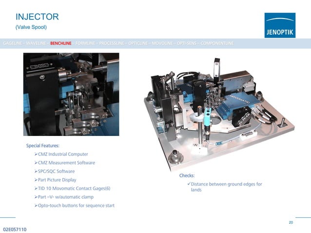 Benchline. Dimensional Metrology Gages for Production Line by Jenoptik ...