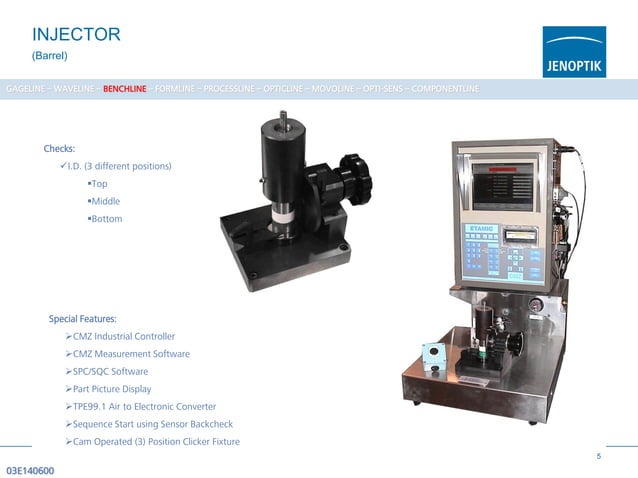 Benchline. Dimensional Metrology Gages for Production Line by Jenoptik ...