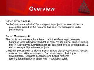 Bench management arunesh chand mankotia | PPTX