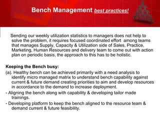 Bench management arunesh chand mankotia | PPTX