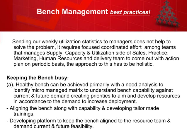Bench management arunesh chand mankotia | PPTX