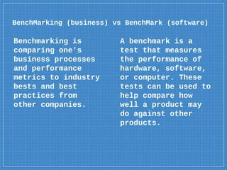 BenchMark: Performance Analysis | PPT