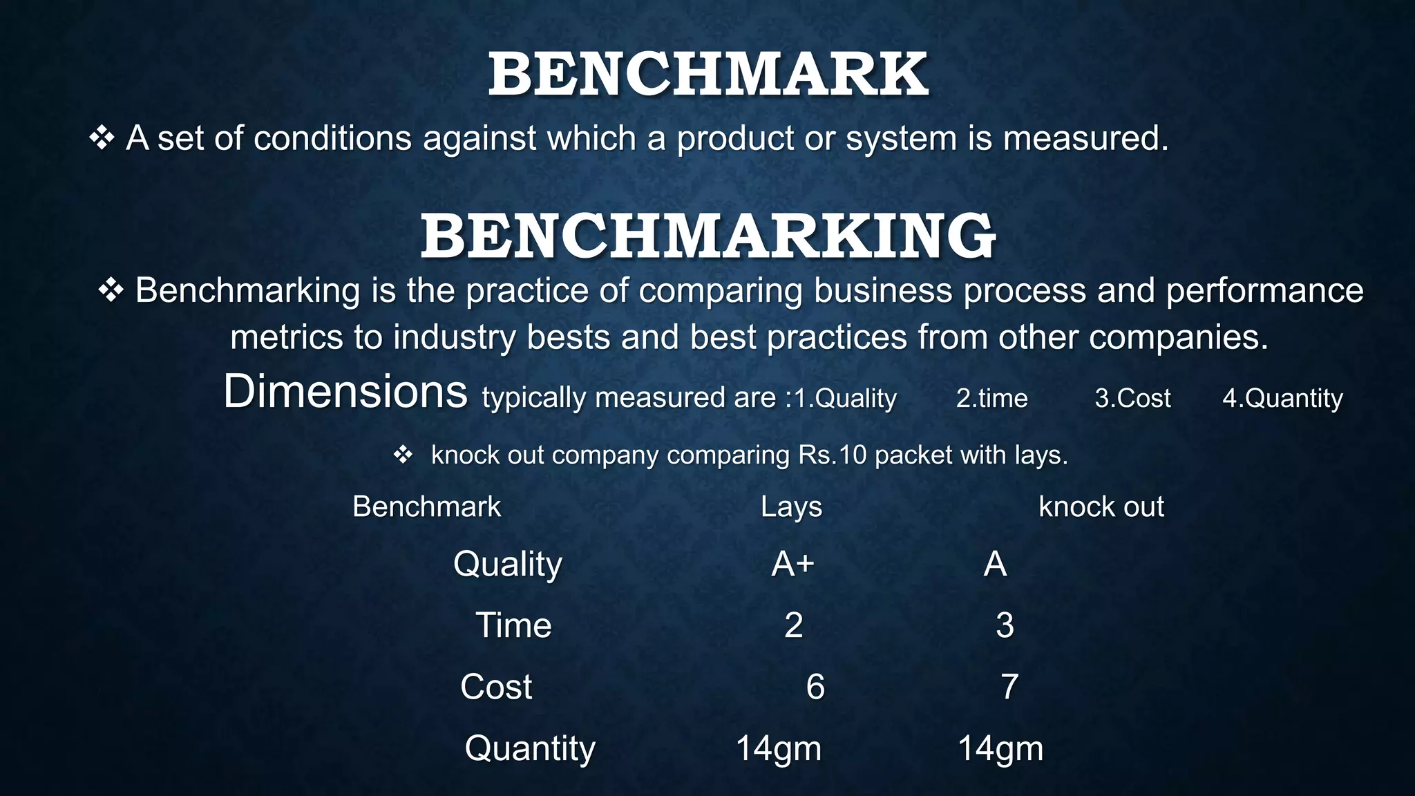 Benchmarking | PPTX