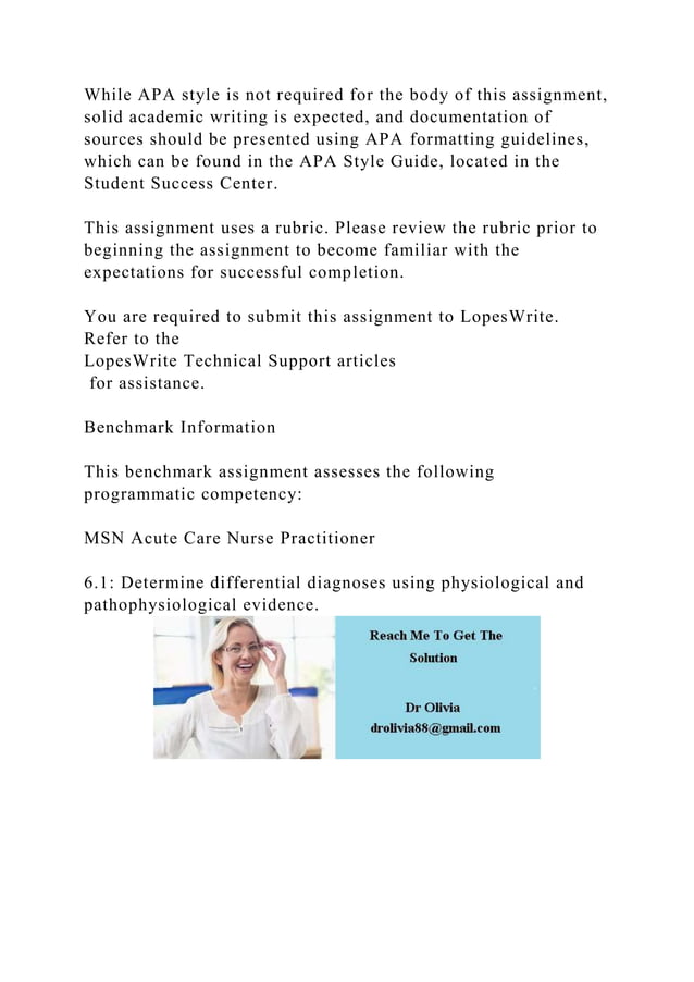 Benchmark - Academic Clinical History and Physical NoteAcade.docx