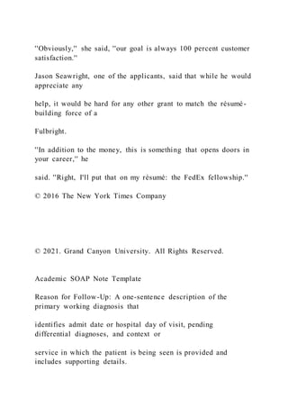 Benchmark - Academic Clinical SOAP Note 1 - RubricCollapse All B | DOCX