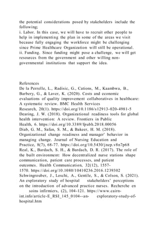 Benchmark change initiative implementation, evaluation, and sus | DOCX