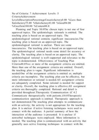 Benchmark - Community Teaching Plan Community Teaching Work Plan Pr | DOCX