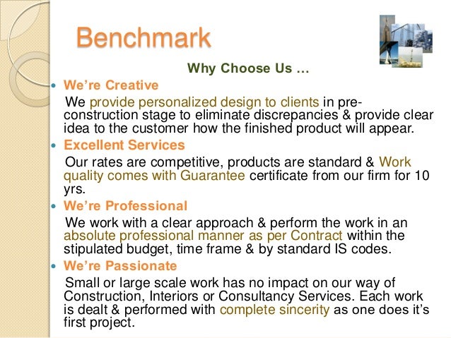 Benchmark - Construction, Interiors & Consultants
