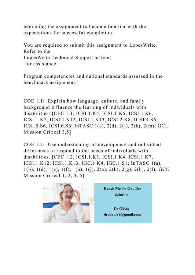 Benchmark - Summative Examination Part of a special educator’s r.docx ...