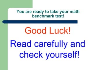 Benchmark #1 review | PPT | Education