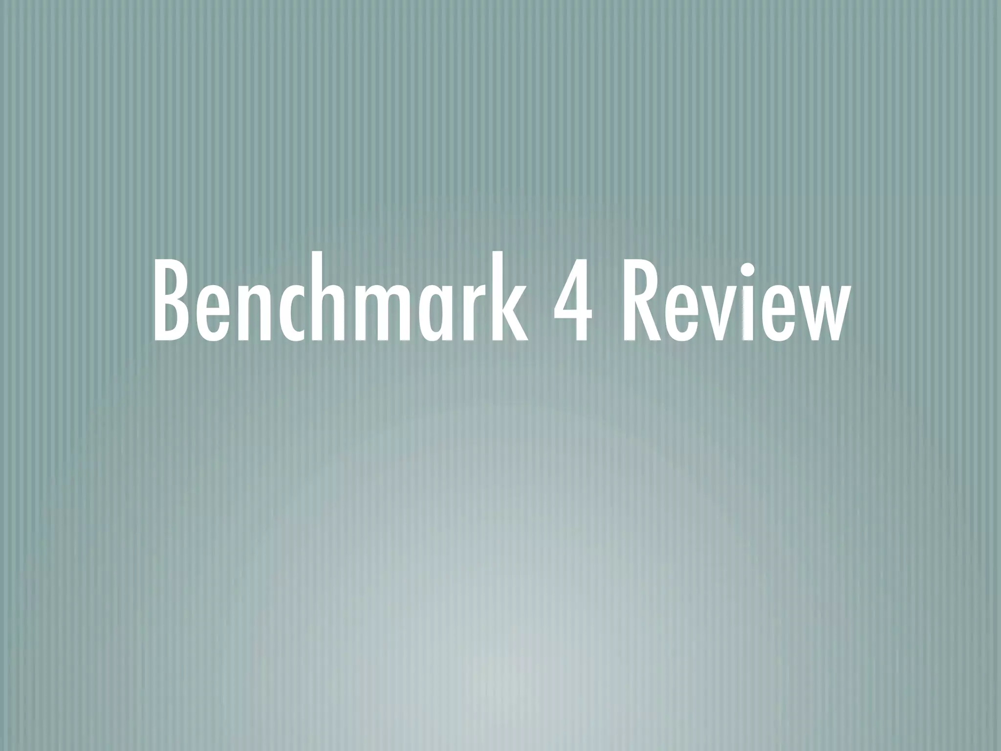 Benchmark 4 review | KEY