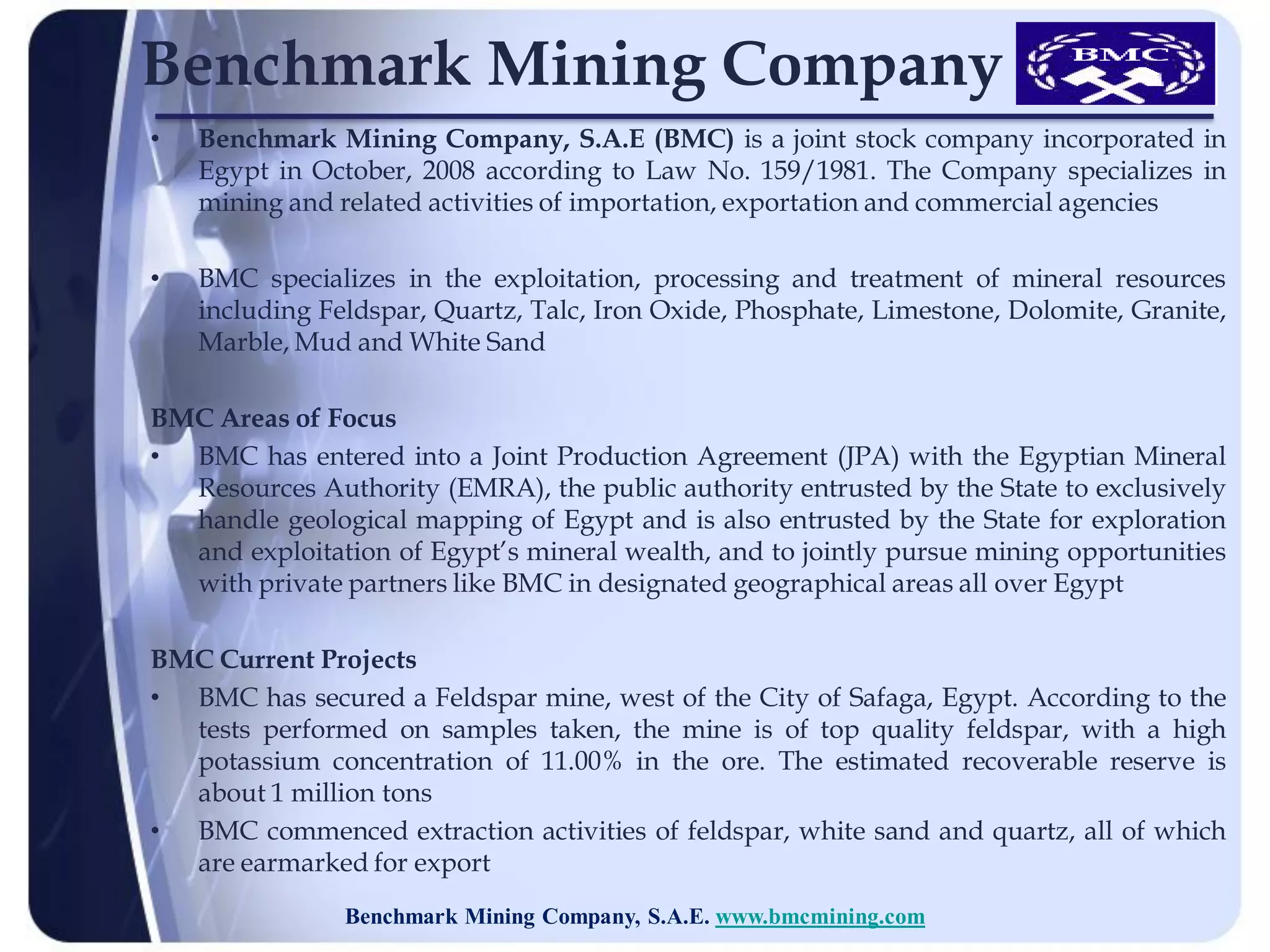 Benchmark Group Of Companies Business Profiles | PPT