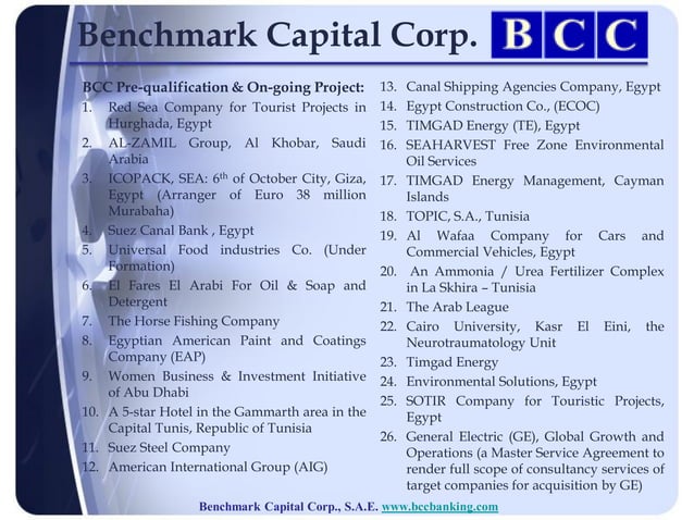 Benchmark Group Of Companies Business Profiles | PPT