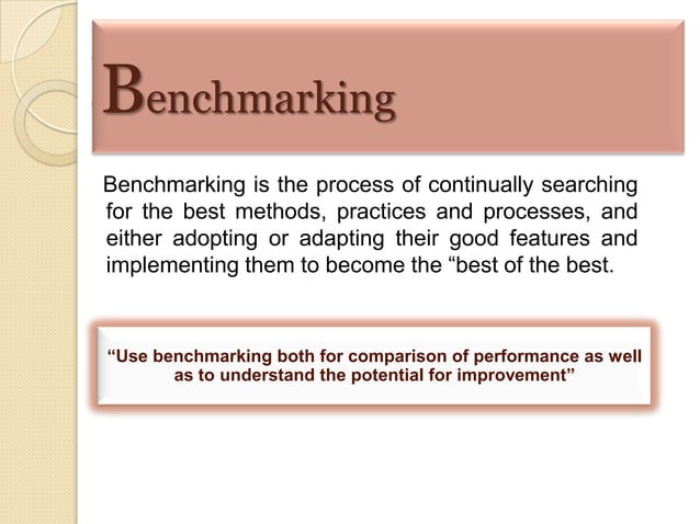 Benchmarking | PPTX | Databases | Computer Software and Applications