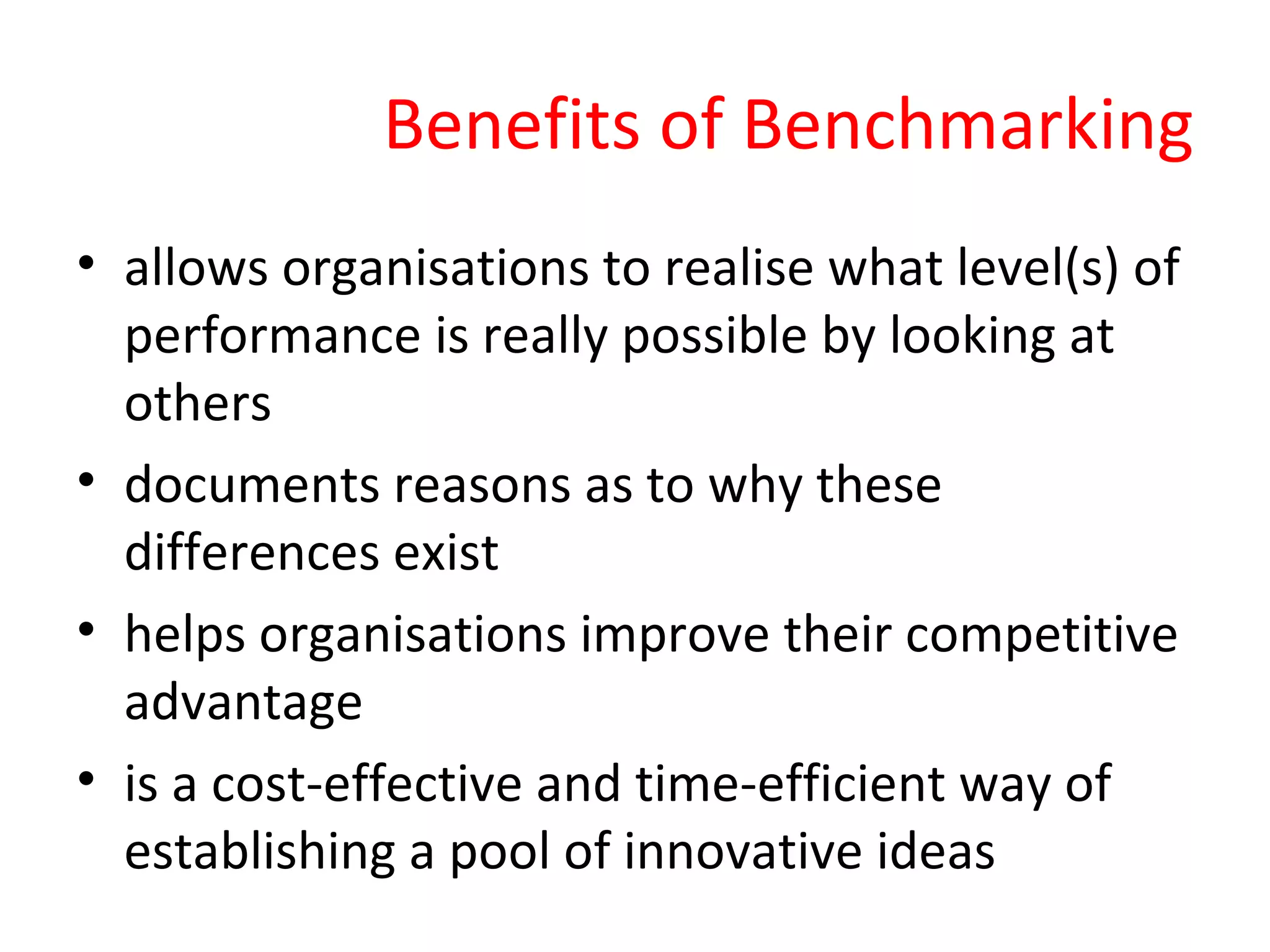 Benchmarking | PPT