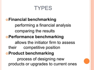 Benchmarking and Gantt chart | PPTX