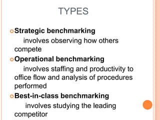 Benchmarking and Gantt chart | PPTX