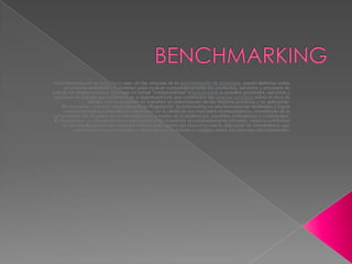 Benchmarking | PPTX