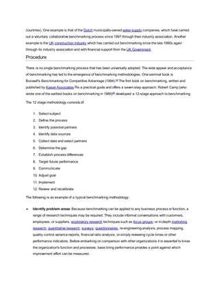 Benchmarking | DOCX