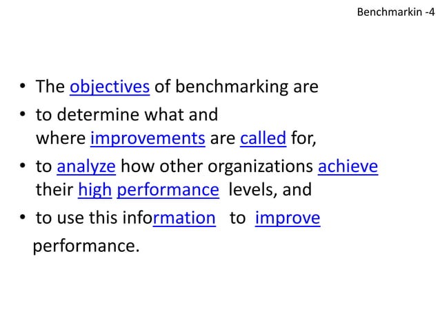 Bench Marking | PPT
