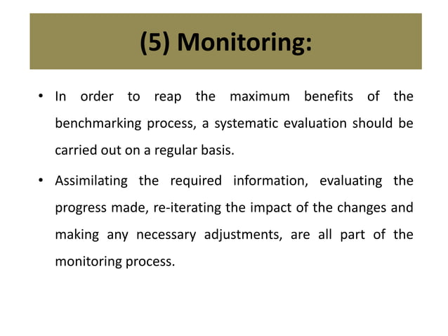 Benchmarking | PPTX | Computer Software and Applications | Computing