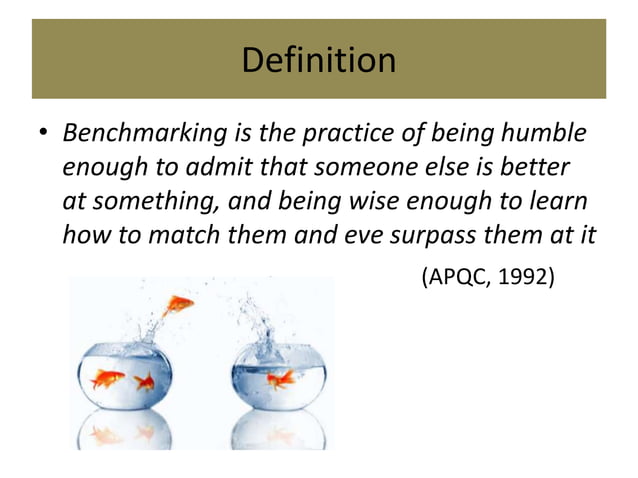 Benchmarking | PPTX | Computer Software and Applications | Computing