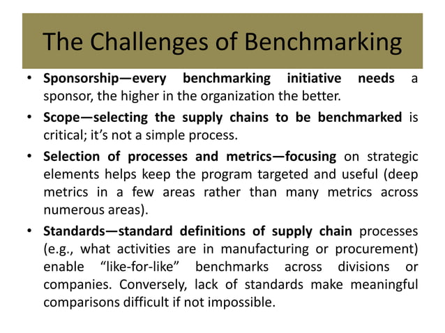 Benchmarking | PPTX | Computer Software and Applications | Computing