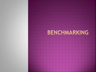 Benchmarking | PPT