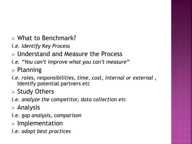 Benchmarking | PPT