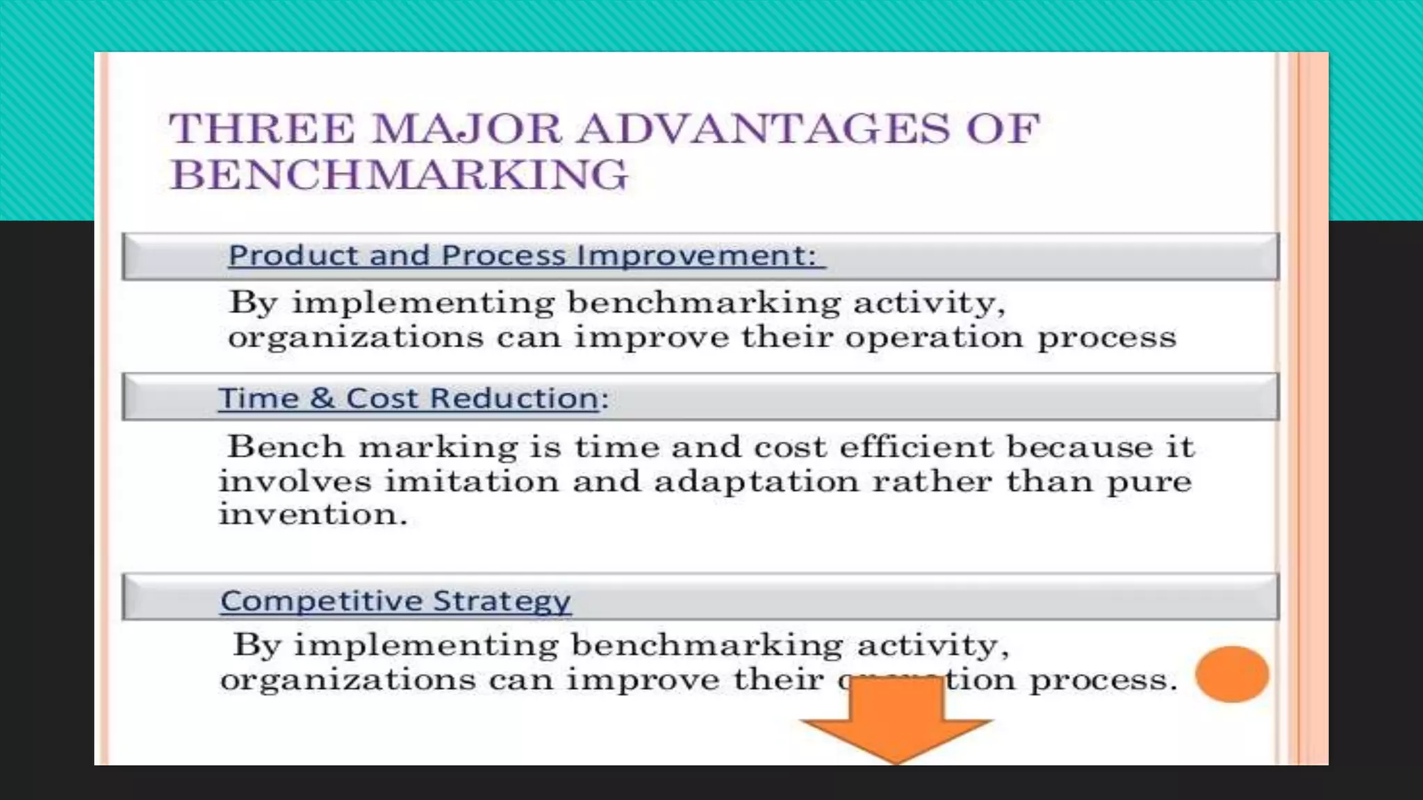 Bench marking | PPTX | Computer Software and Applications | Computing