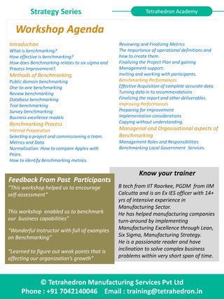 Benchmarking Workshop by Tetrahedron | PDF