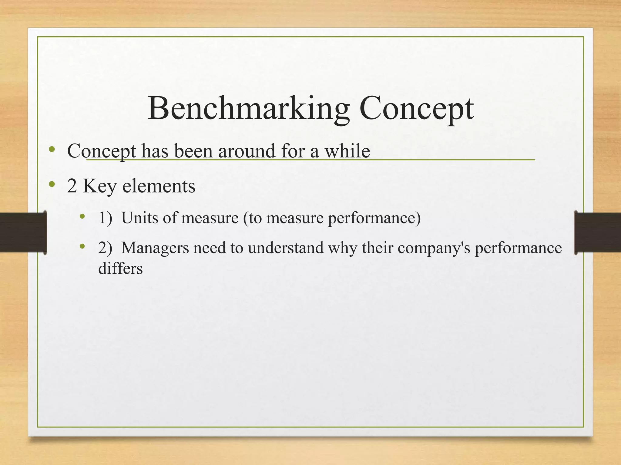 Benchmarking | PPT